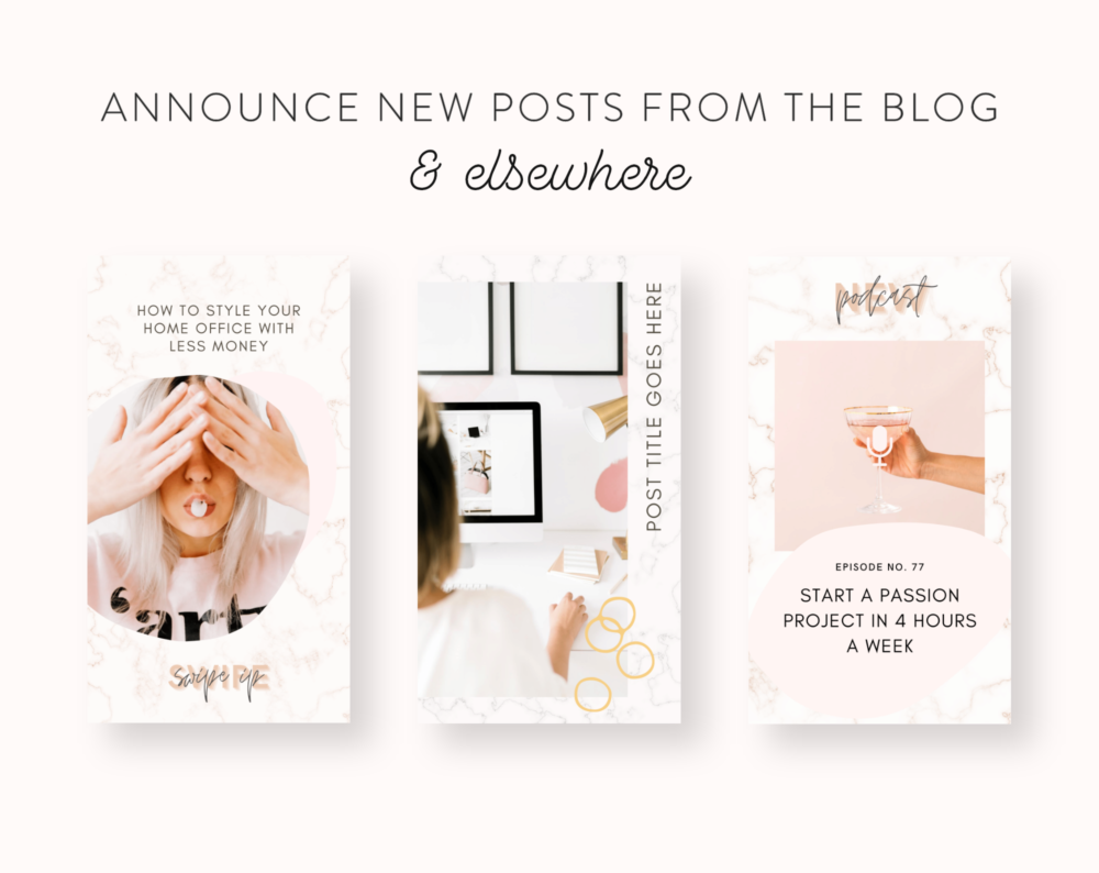 Minimal Marble Instagram Stories Template - My Social Boutique