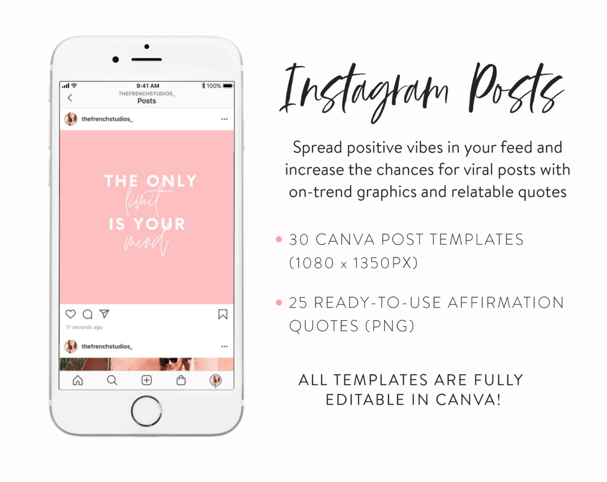 Positivity & Affirmations Instagram Posts - My Social Boutique