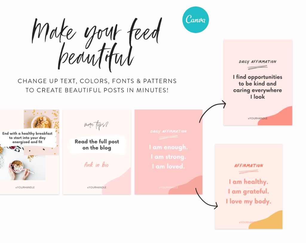 Positivity & Affirmations Instagram Posts - My Social Boutique