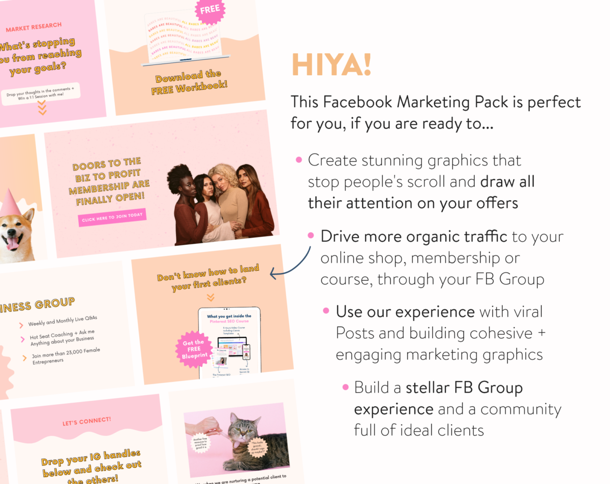 Facebook Marketing Template Pack - My Social Boutique