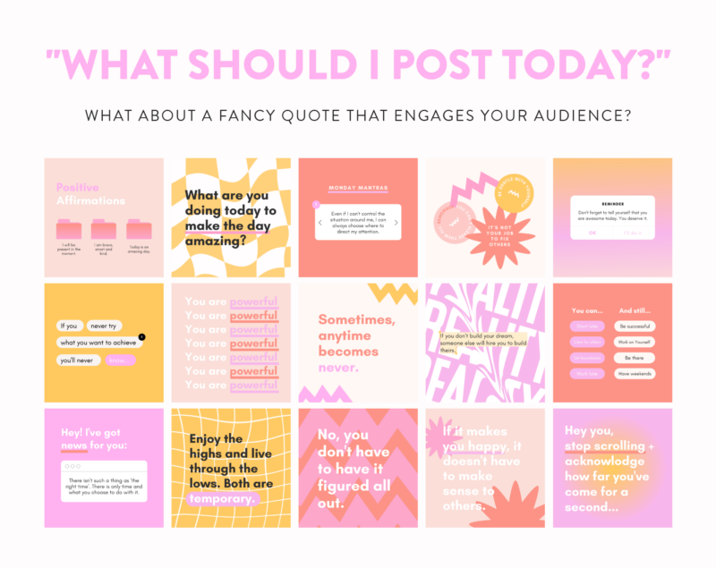 The Fancy Instagram Quotes Template Pack - My Social Boutique