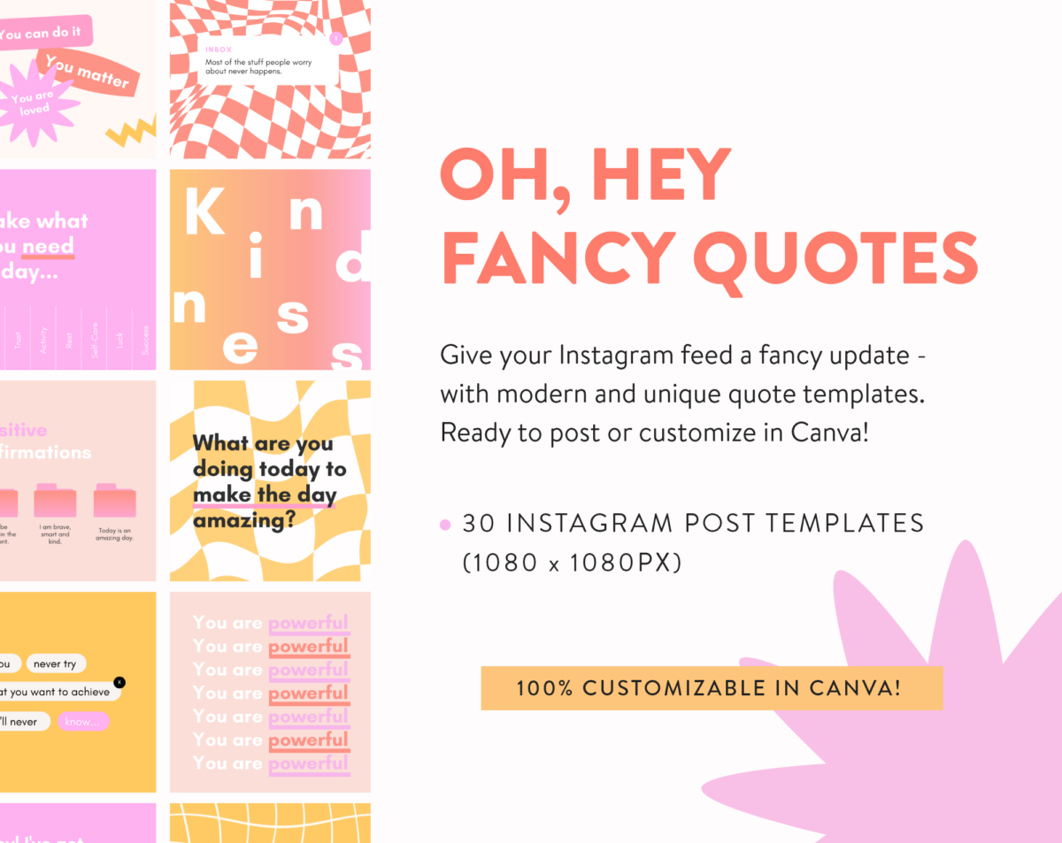 The Fancy Instagram Quotes Template Pack - My Social Boutique