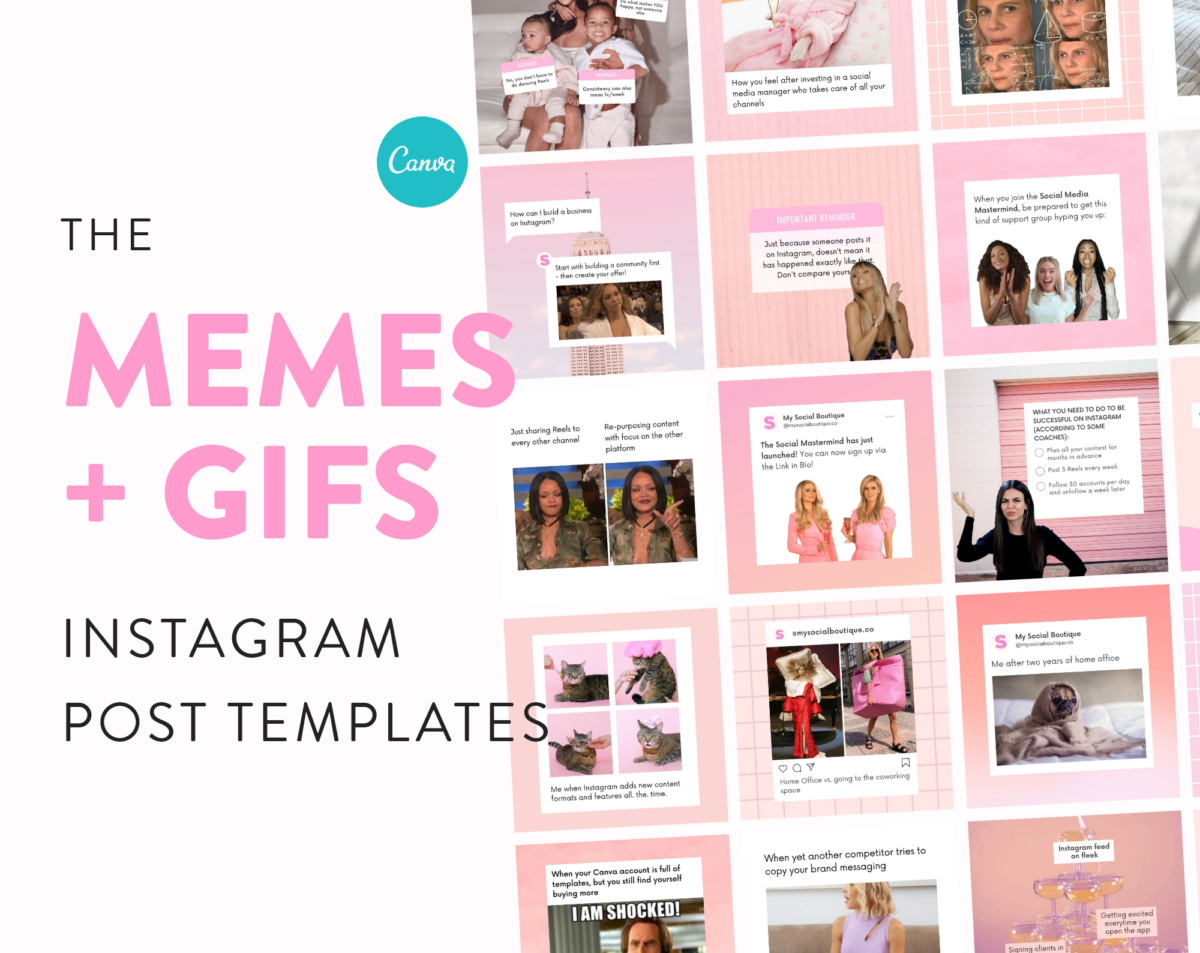 Instagram Memes + Gif’s Templates Pack - My Social Boutique