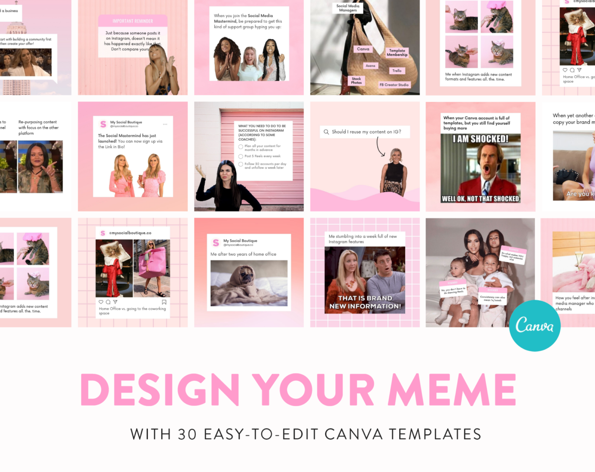 Instagram Memes + Gif’s Templates Pack - My Social Boutique