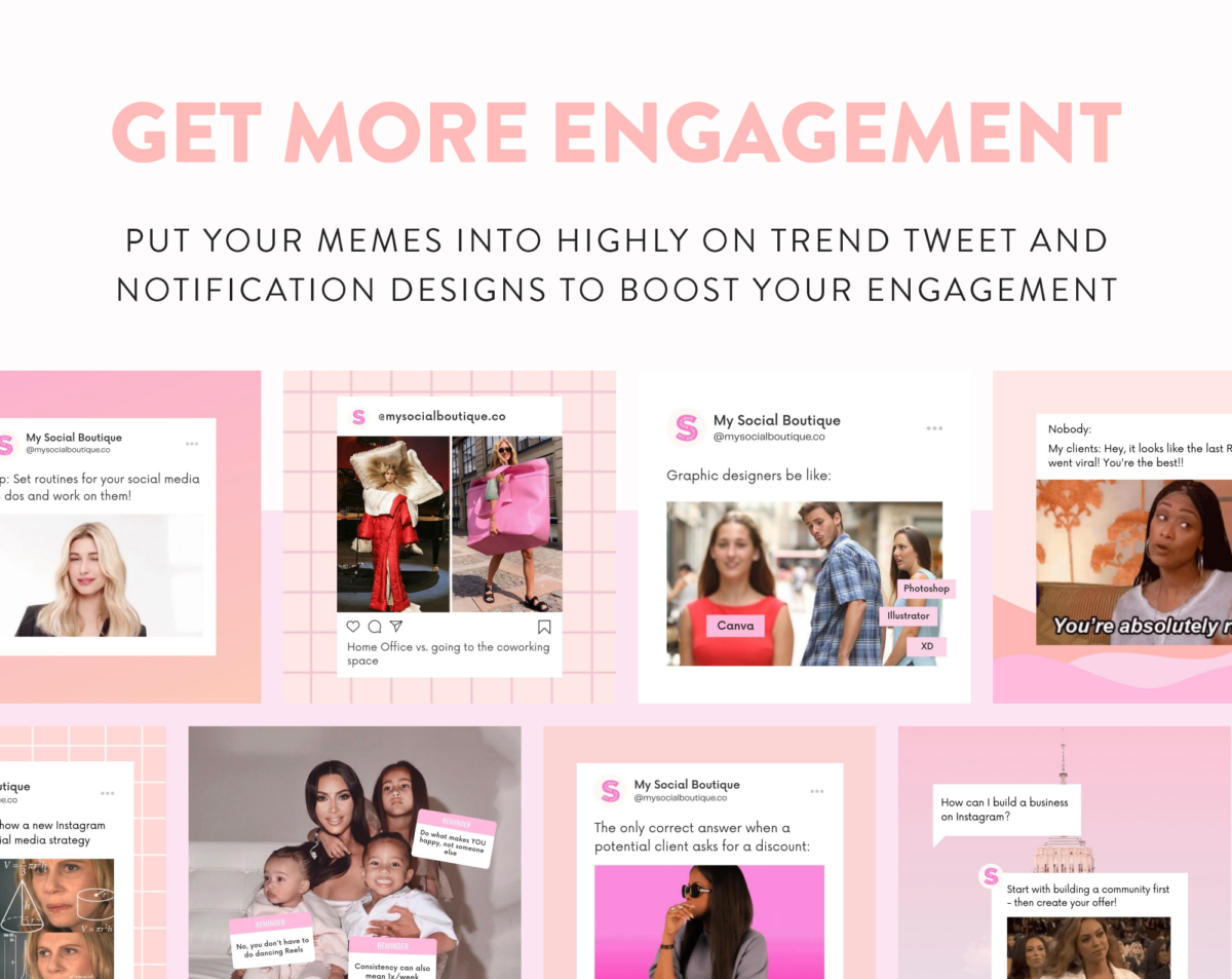 Instagram Memes + Gif’s Templates Pack - My Social Boutique
