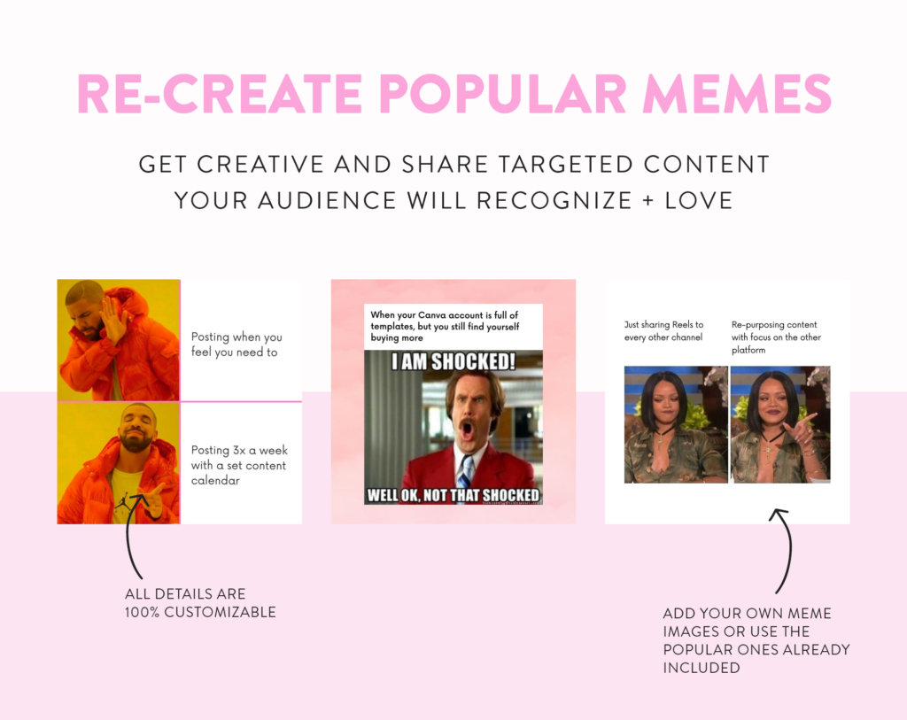 Instagram Memes + Gif’s Templates Pack - My Social Boutique