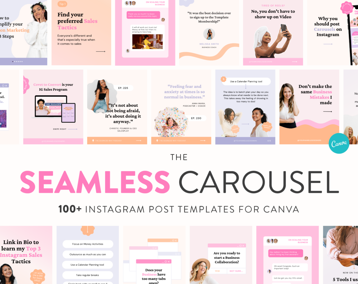 Instagram Coach Educational Post Templates - My Social Boutique