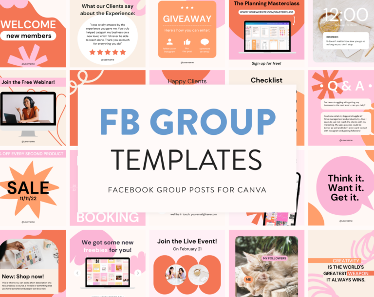 Facebook Group Template Pack for Canva - My Social Boutique