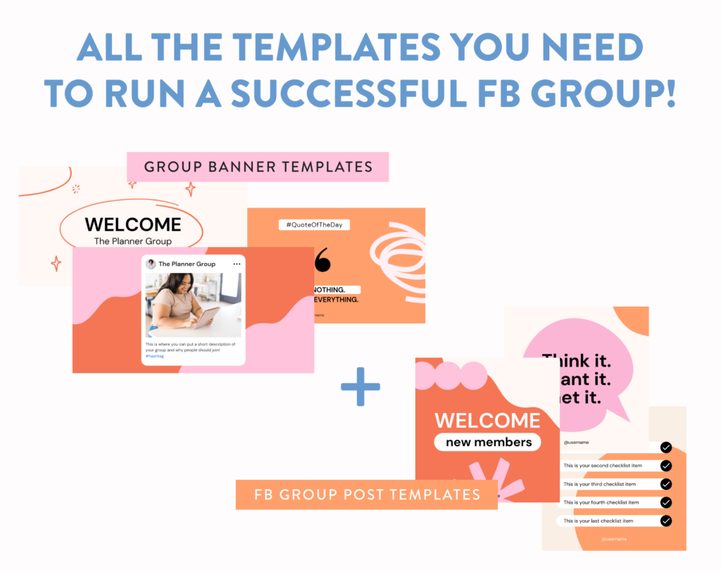 Facebook Group Template Pack for Canva - My Social Boutique