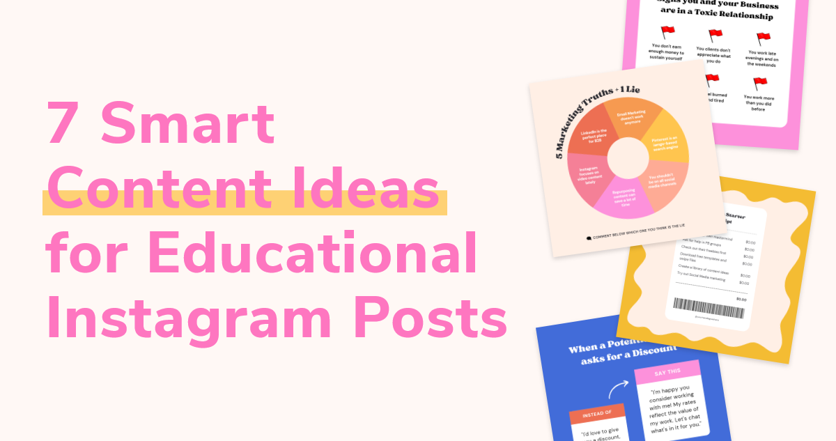 7 Content Ideas For Educational Instagram Posts My Social Boutique