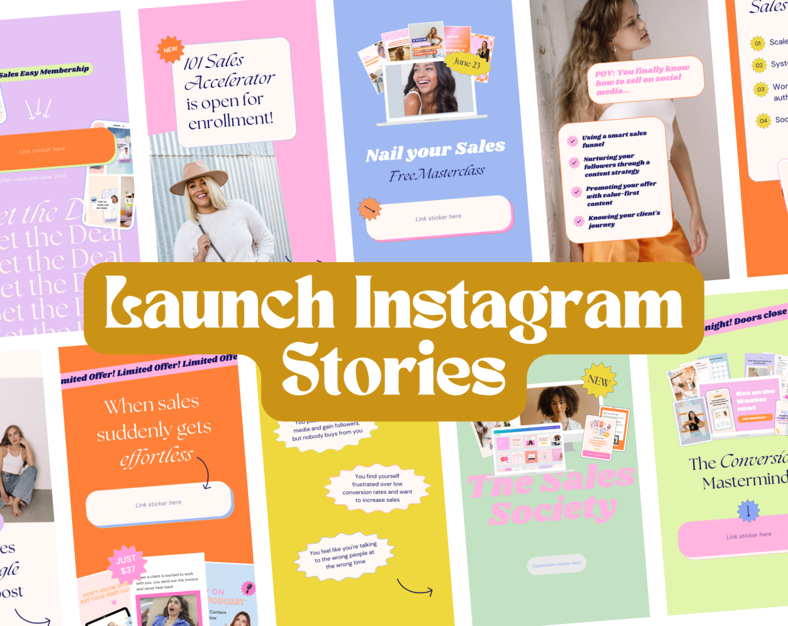 The Launch Stories Instagram Templates For Online Businesses My