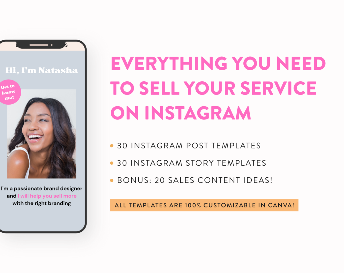 Sell your Services Instagram Templates Pack - My Social Boutique