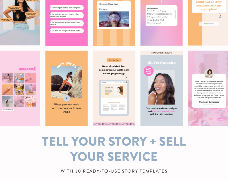 Sell your Services Instagram Templates Pack - My Social Boutique