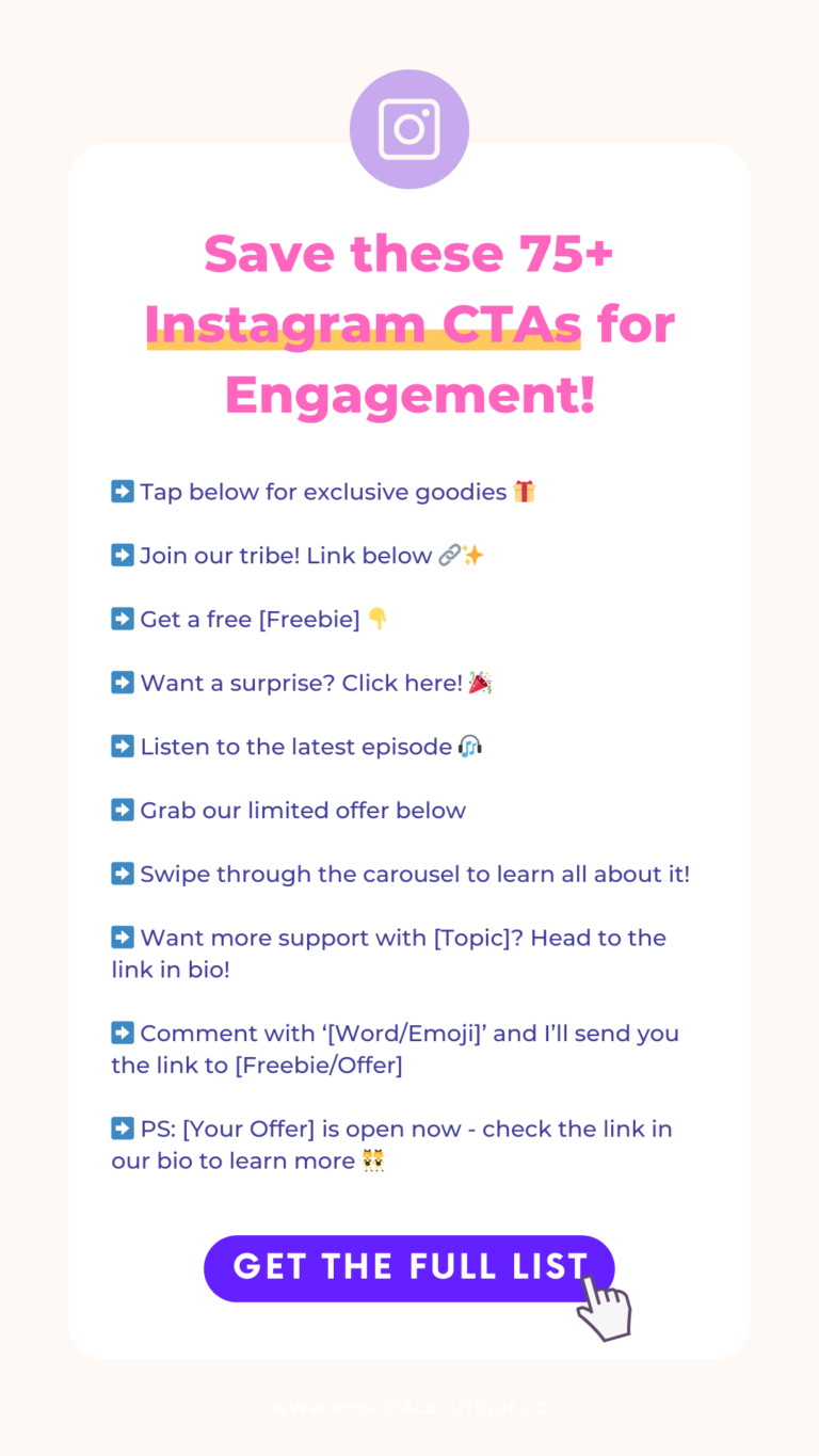 75+ Powerful Call to Action (CTA) Ideas for Instagram Engagement