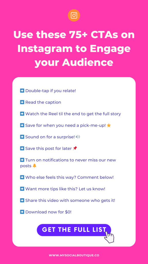 75+ Powerful Call to Action (CTA) Ideas for Instagram Engagement