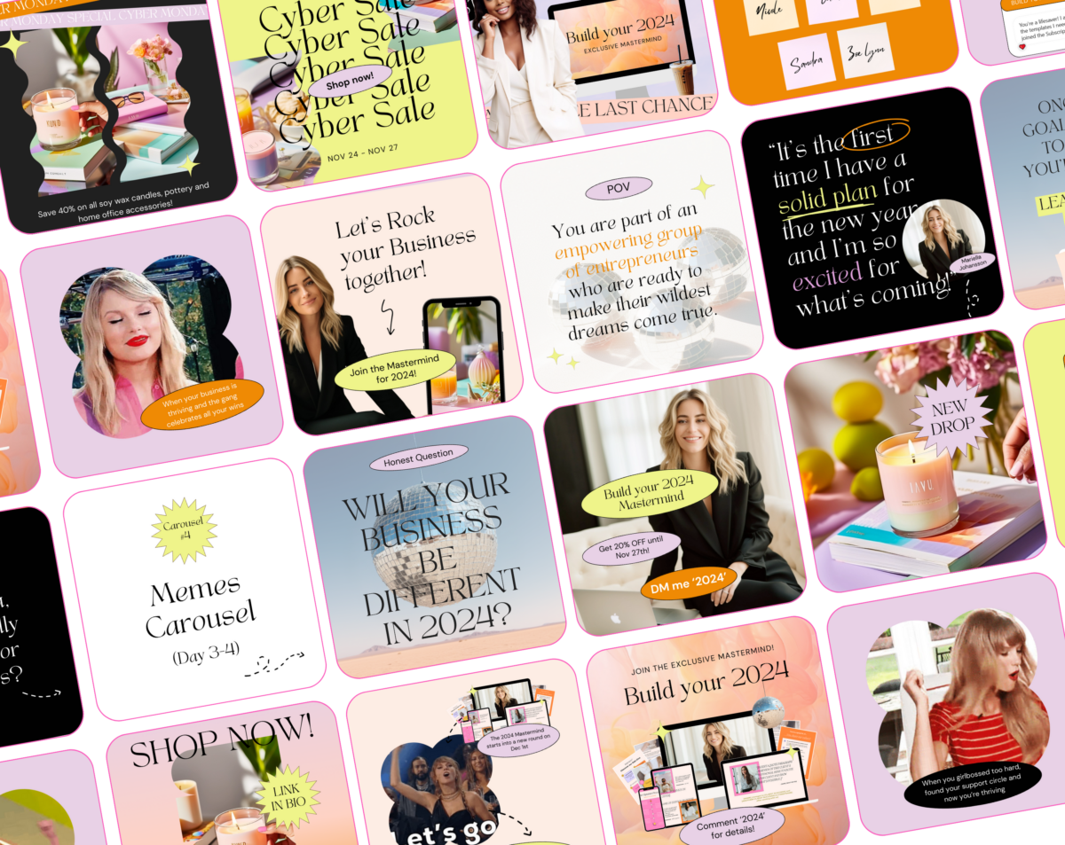 Instagram Sales and Launch Carousels - My Social Boutique