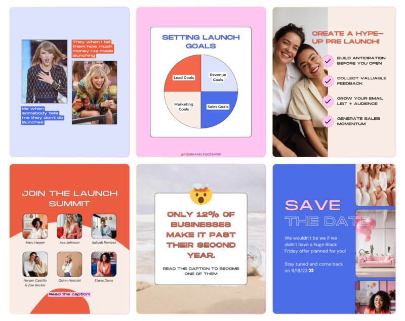 Instagram Pre-Launch Marketing Posts - My Social Boutique