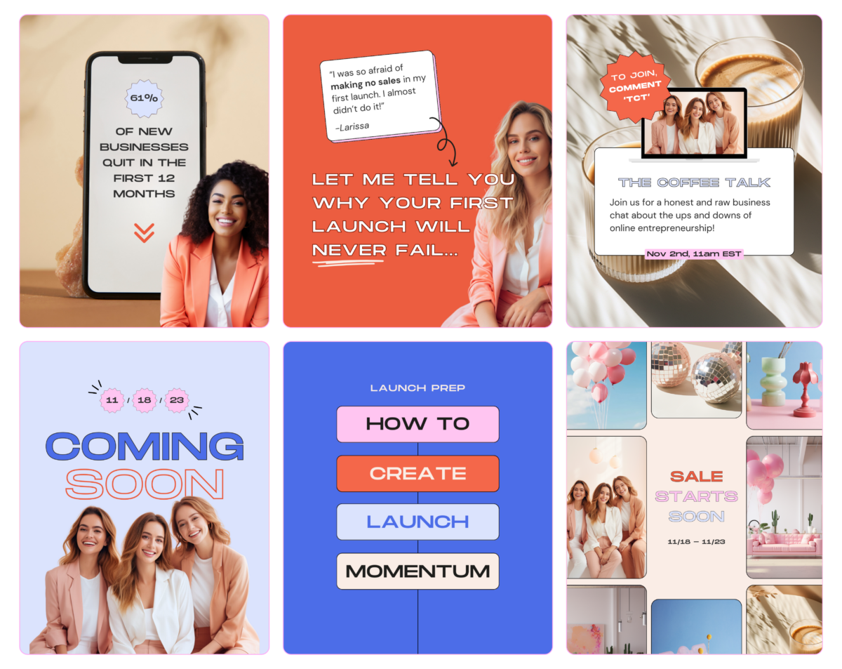 Instagram Pre-Launch Marketing Posts - My Social Boutique