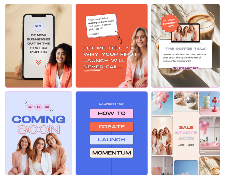 Instagram Pre-Launch Marketing Posts - My Social Boutique