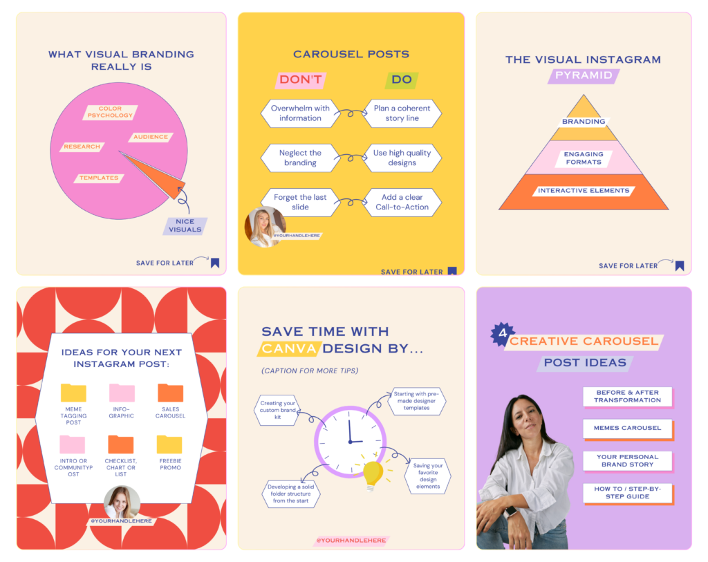 Instagram Charts & Infographics Templates - My Social Boutique