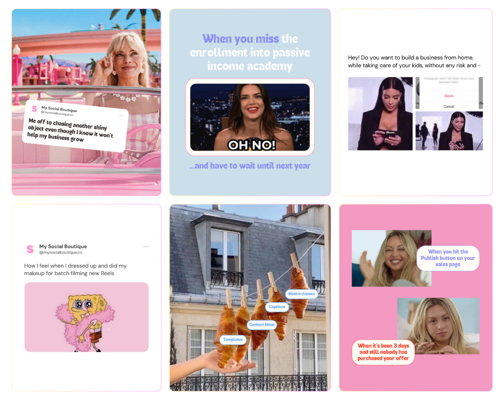 Instagram Memes & Gifs Templates - My Social Boutique